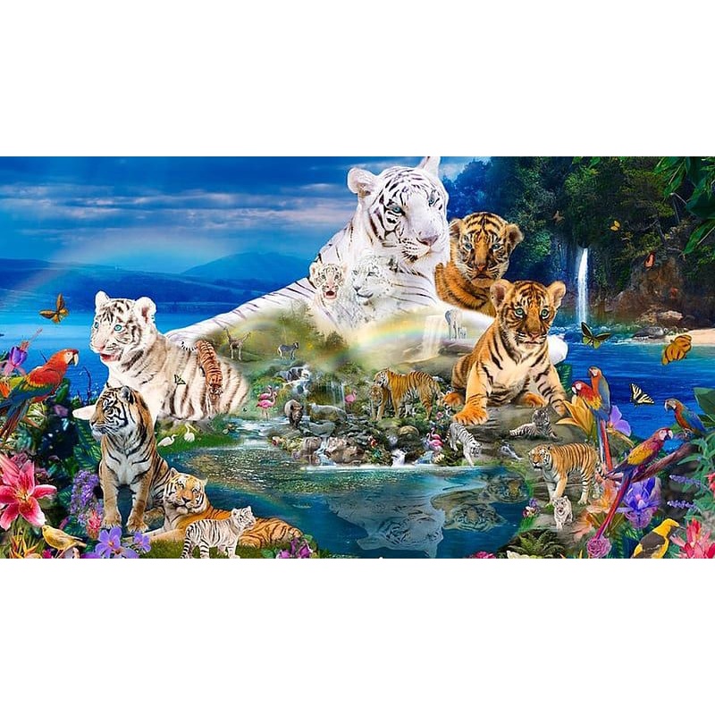 Jual Poster Cetak, HARIMAU, Ukuran JUMBO, 100x70cm & 150x100cm ...