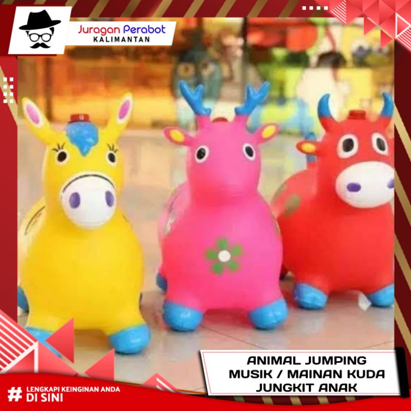 Jual Animal Jumping Anak Musik / Mainan Anak Kuda Kudaan Karet ...