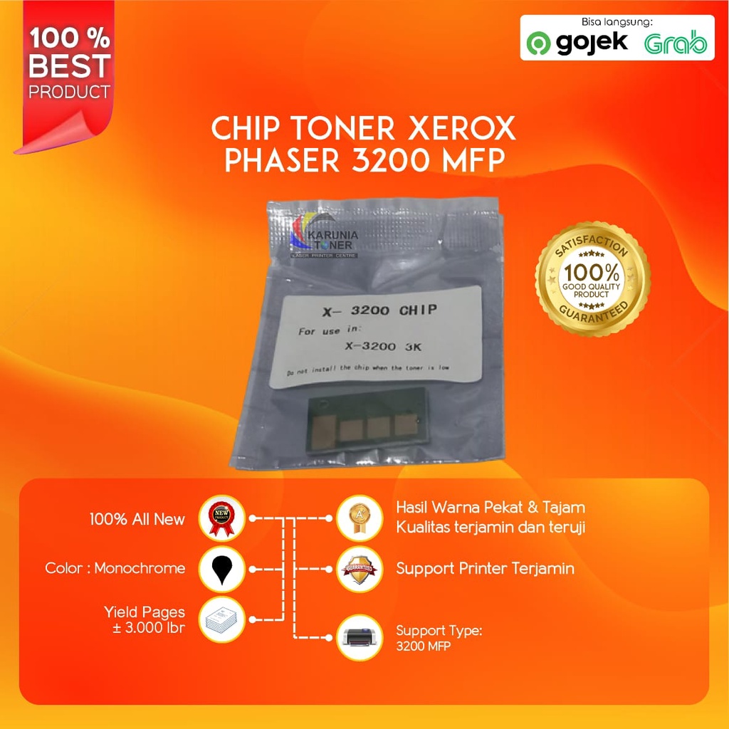 Jual CHIP TONER XEROX PHASER 3200MFP 3K MONO 113R00730 | Shopee Indonesia