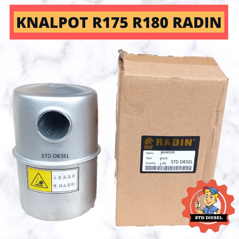 Jual KNALPOT SILENCER SILINCER R175 R180 175 180 7 8 HP PK MERK RADIN ...