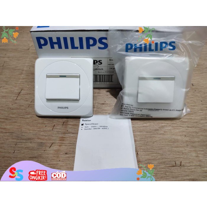 Jual STEKER SAKLAR SIMPLY 1 GANG 1 WAY SWITCH PHILIPS SAKELAR ENGKEL 1G ...