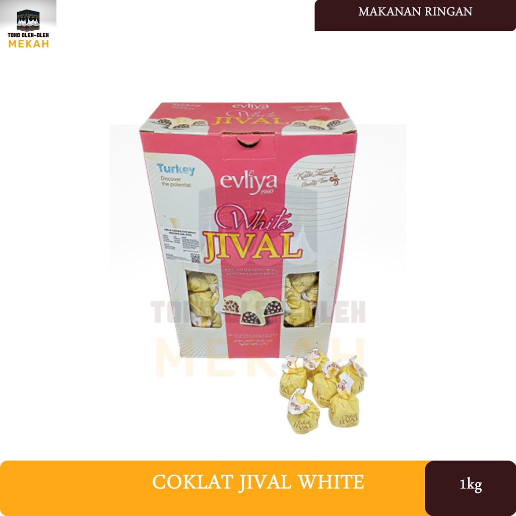 Jual Coklat Evliya JIVAL WHITE coklat oleh-oleh Haji Coklat Turki 1kg ...