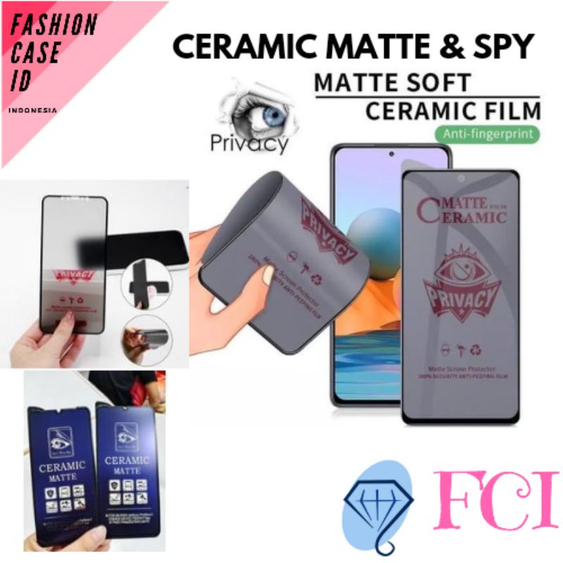 Jual Anti Gores Ceramic Spy Privacy & Ceramic Radiasi Blue matte Samsung A15 A05 A05S A25 A24 ...