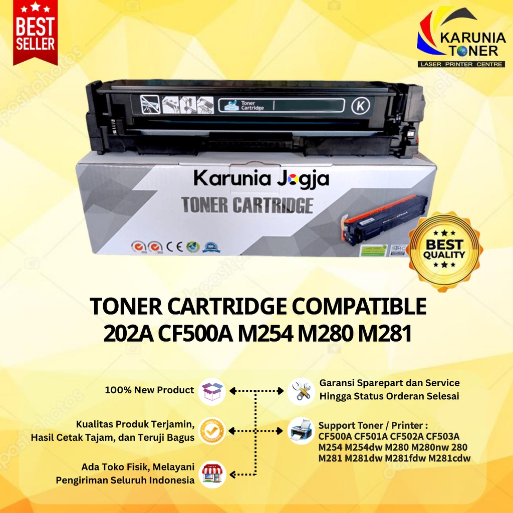 Jual Toner Cartridge Compatible 202A CF500A CF501A CF502A CF503A Color ...