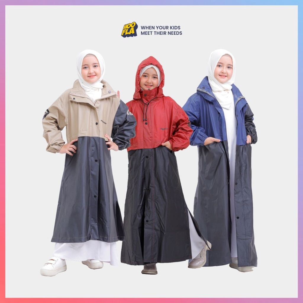 Jual Jas Hujan Terusan Anak Perempuan 6-12 Tahun Model Gamis Anti ...