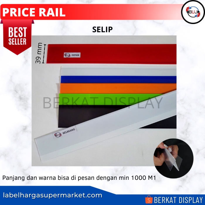 Jual LABEL HARGA SELIP - PRICE TAG - PRICE RAIL - PRICE HOLDER | Shopee ...