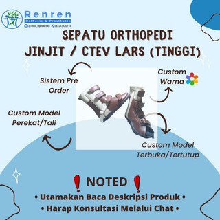 Jual Sepatu Orthopedi Jinjit/ CTEV Lars/Tinggi ( Panjang Telapak Kaki ...