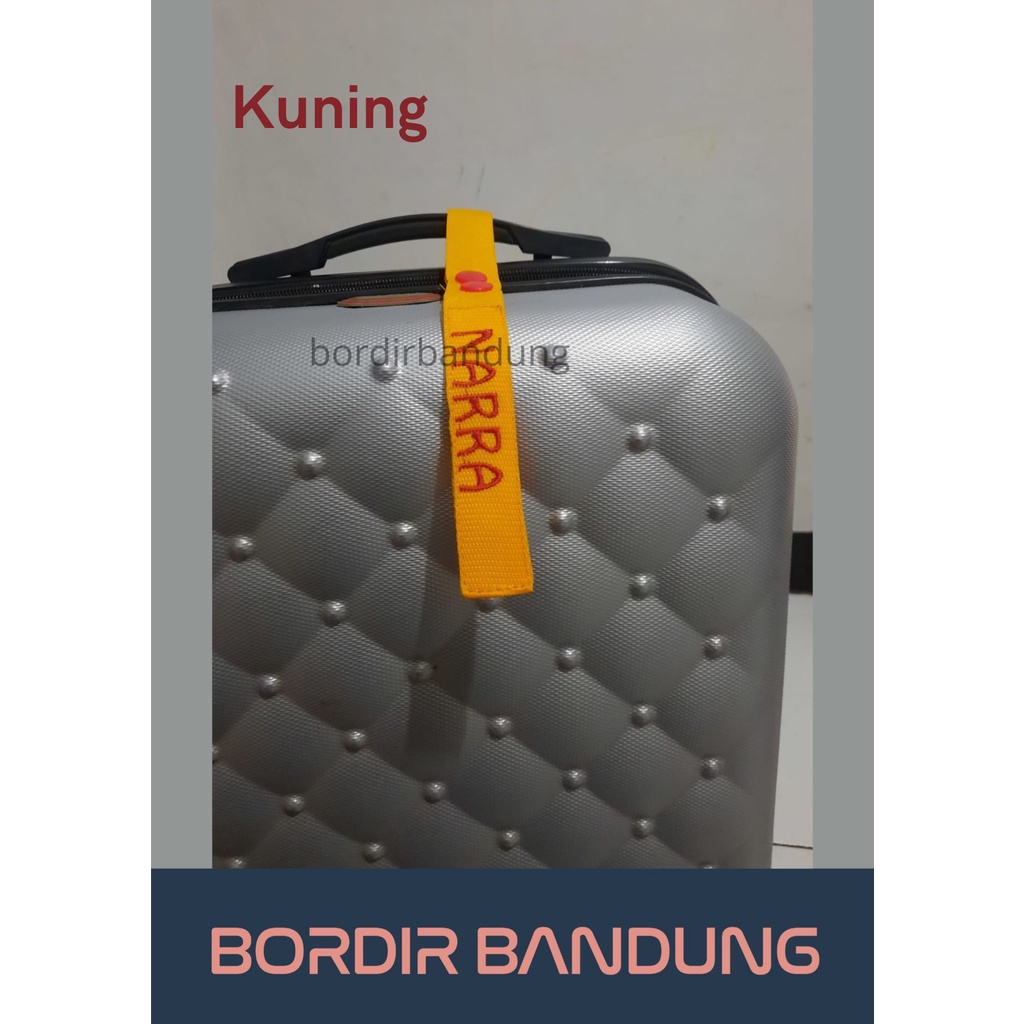 Jual Gantungan Penanda Nama Tas / Koper Luggage Tag Bordir Warna Custom ...