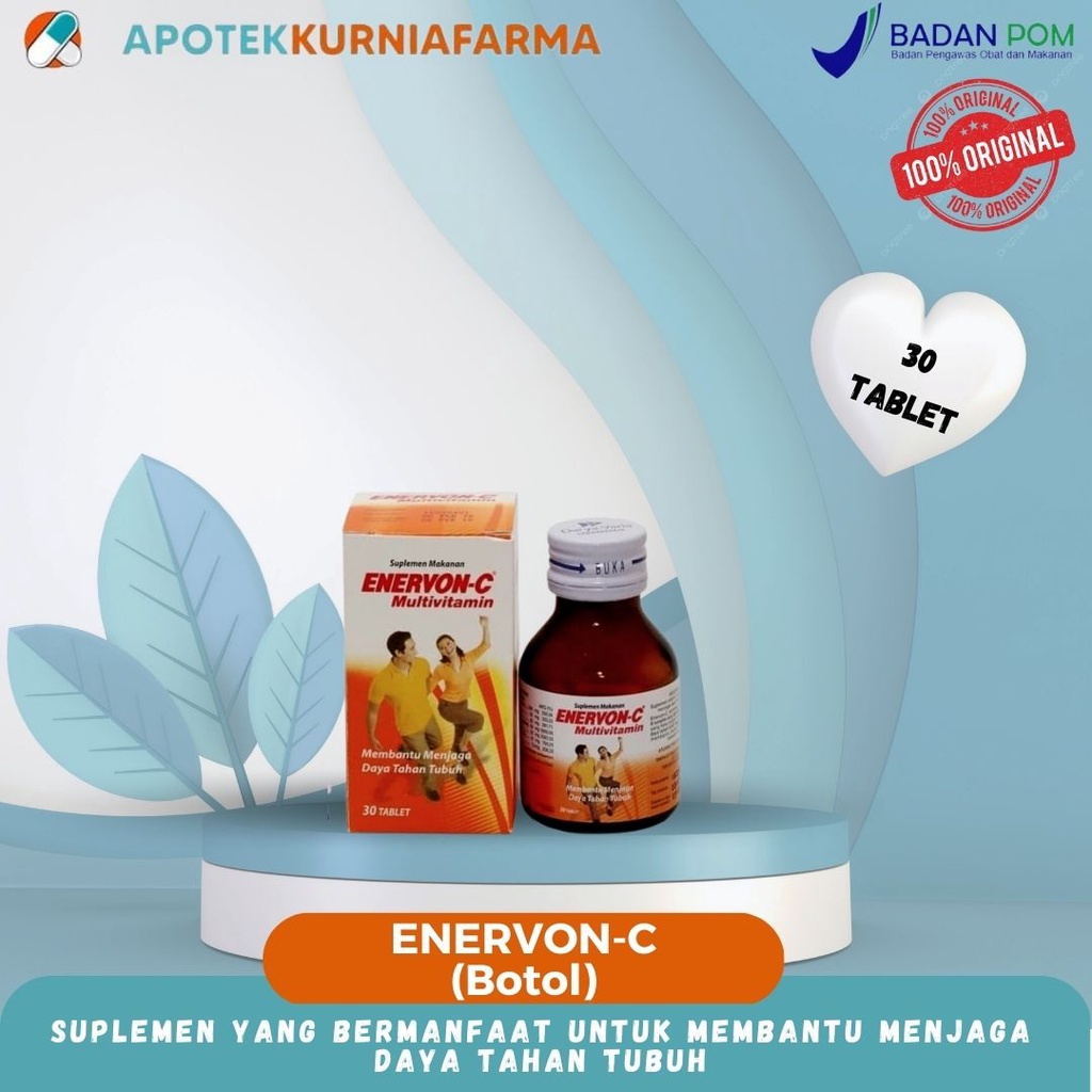 Jual Enervon C Multivitamin Kemasan Botol Isi 30 Tablet | Shopee Indonesia