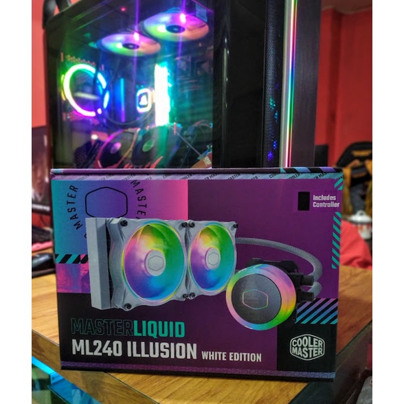 Jual COOLER MASTER MASTERLIQUID ML240 ILLUSION WHITE/BLACK | Shopee ...
