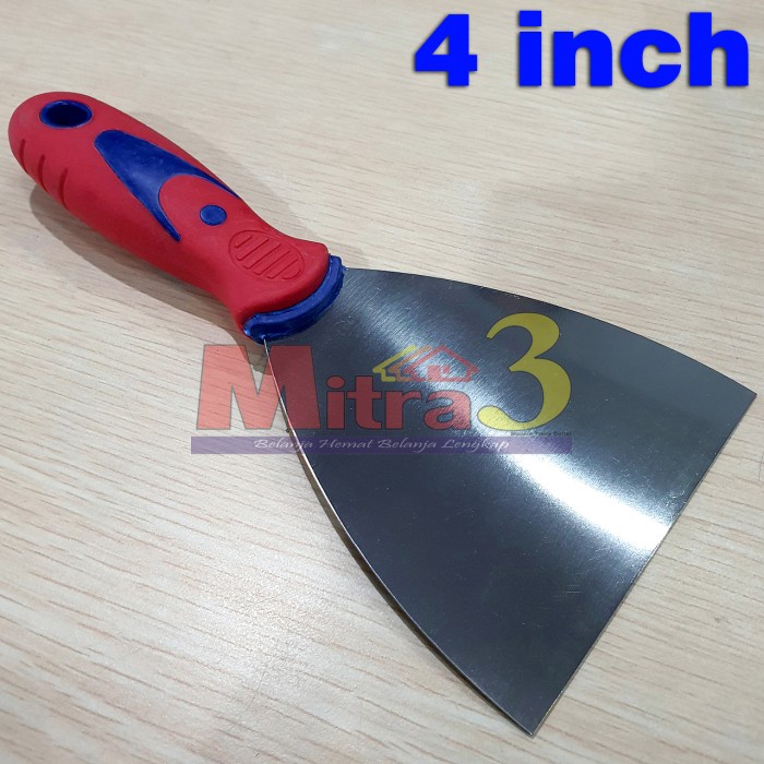 Jual Open DS] Pisau Dempul Tebal Gagang Karet 4" / Kapi Kape Besi ...