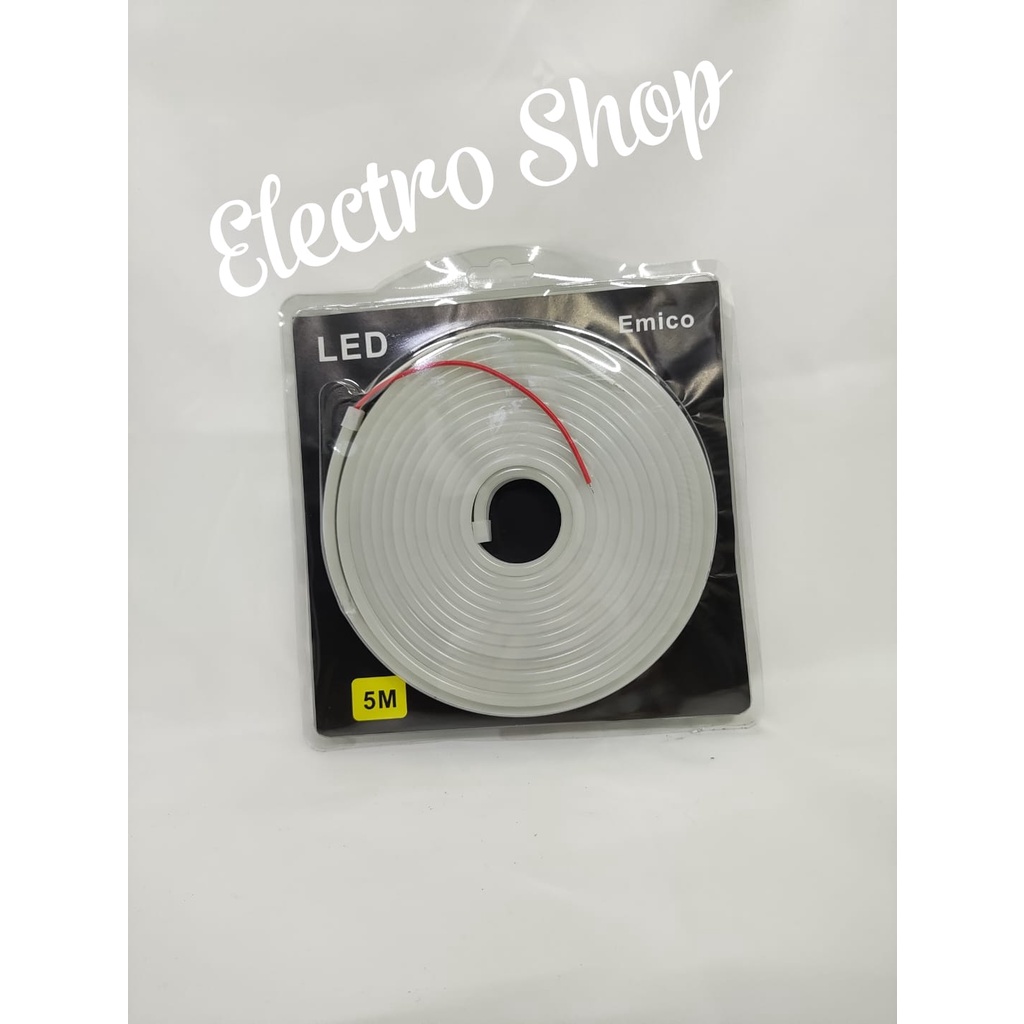 Jual LED NEON FLEXIBLE MERK EMICO 5M 12V PUTIH | Shopee Indonesia