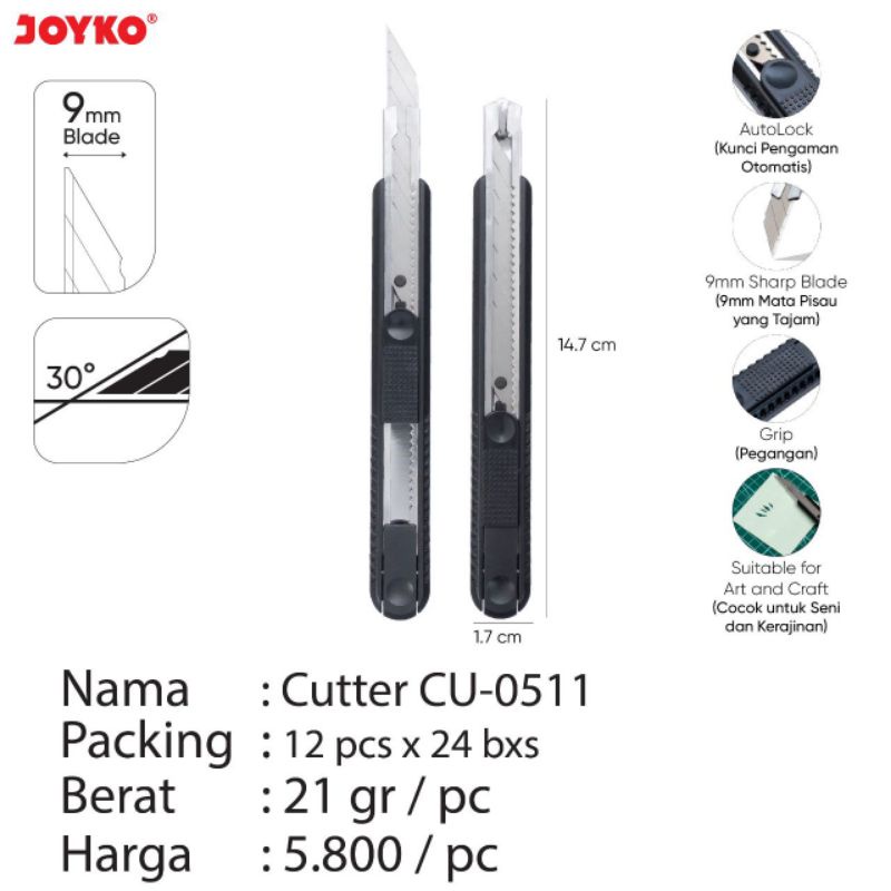Jual Cutter CU-0511 Jk Joyko | Shopee Indonesia