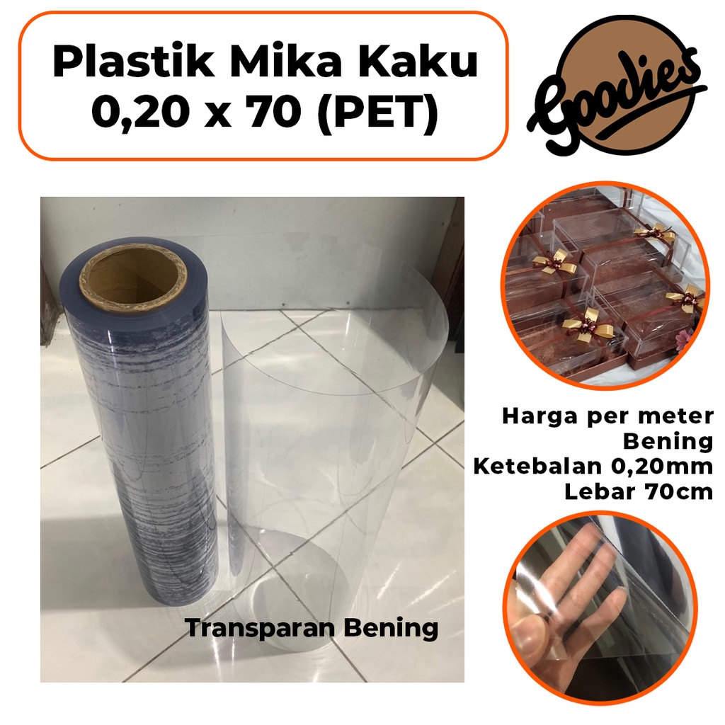 Jual Plastik Mika Kaku PET [0.20mm x 70cm] Bening untuk Tutup Seserahan / Hantaran Pernikahan ...