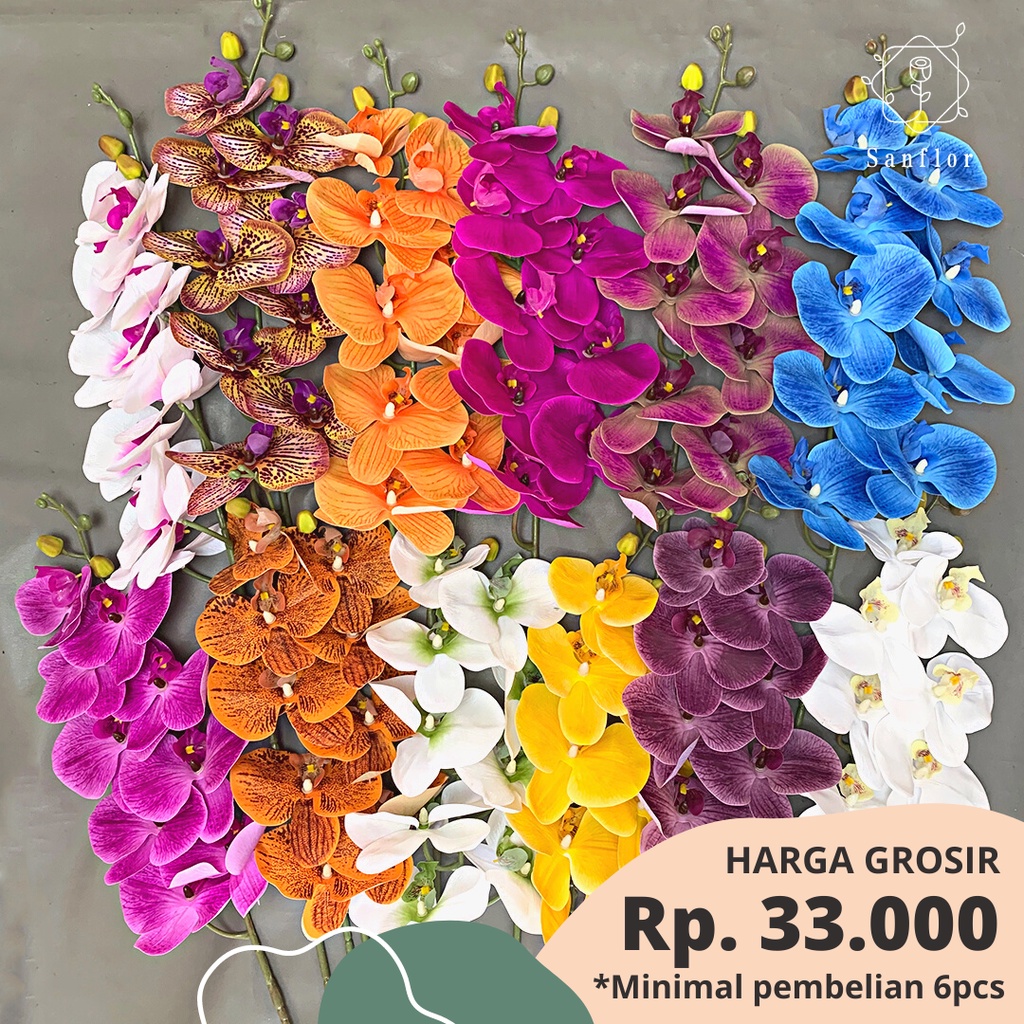 Jual Bunga Anggrek PU K9 Artificial Orchid Buatan hiasan Dekorasi ...