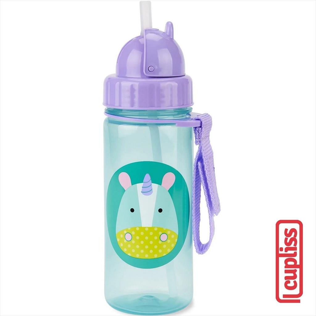 Jual Skip Hop Zoo Flip Straw Bottle 385 ml 567610 Unicorn Botol Minum ...