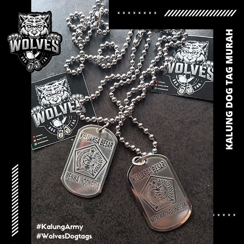 Jual Kalung dogtag logo Menwa (Resimen Mahasiswa) / Kalung Menwa / Dog ...