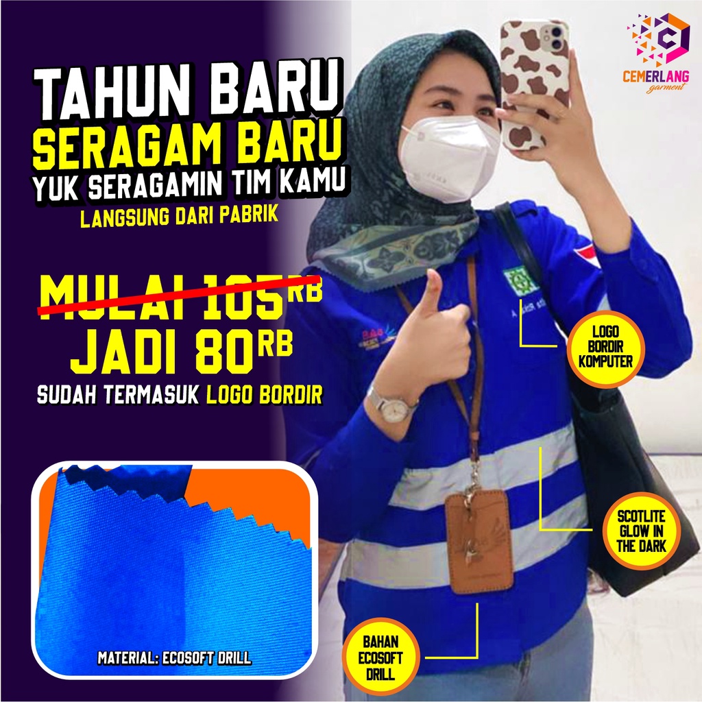 Jual CEMERLANG SERAGAM CUSTOM PREMIUM | SERAGAM KANTOR | SERAGAM KERJA ...
