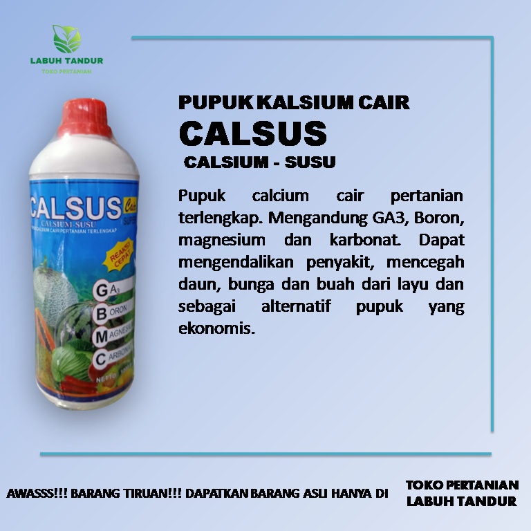 Jual CALSUS CAIR SUPER CALSIUM-SUSU PUPUK KALSIUM Pencegah Rontok Bunga ...