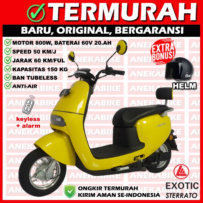 Jual Motor Listrik Sepeda Listrik Exotic Sterrato New Murah Garansi ...