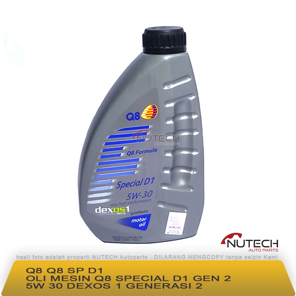 Jual OLI MESIN Q8 SPECIAL D1 GEN 2 5W 30 DEXOS 1 GENERASI 2 | Shopee ...