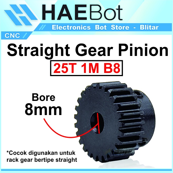 Jual [HAEBOT] Straight Rack Gear Pinion Rackgear 25T 1M Lurus CNC ...