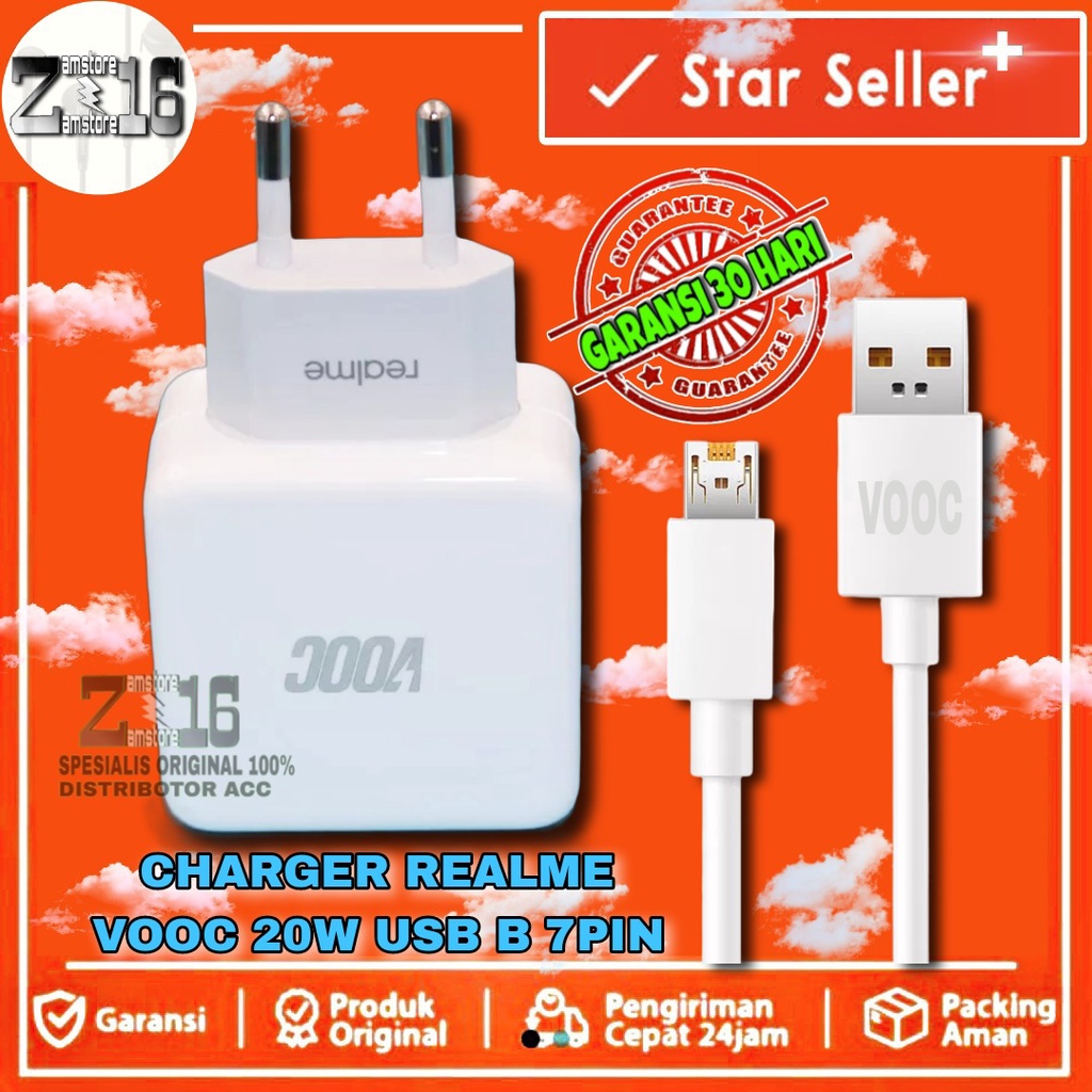 Jual TC CHARGER CASAN REALME 3 Pro VOOC 20WATT 5V-4A MICRO USB TYPE B ...