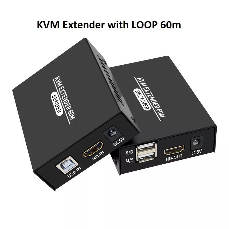 Jual KVM HDMI Extender 60m Full HD with Loop HD Extender | Shopee Indonesia