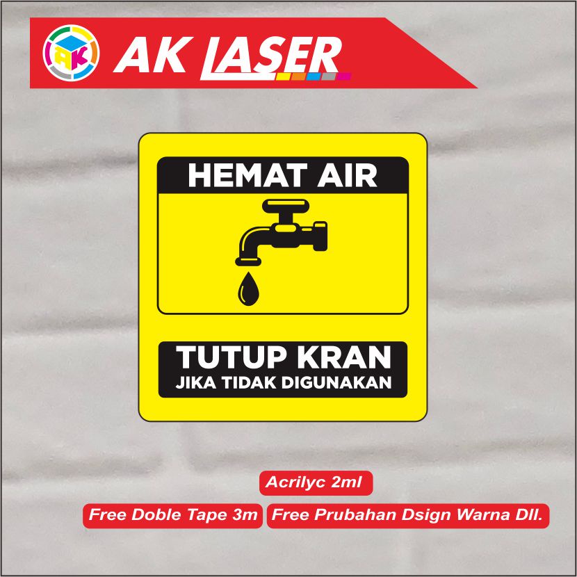 Jual Akrilik Sign Matikan Keran Tipe 2 Acrylic Signage Matikan Keran ...