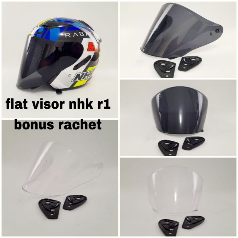 Jual Kaca helm nhk r1 gratis rachet visor | Shopee Indonesia