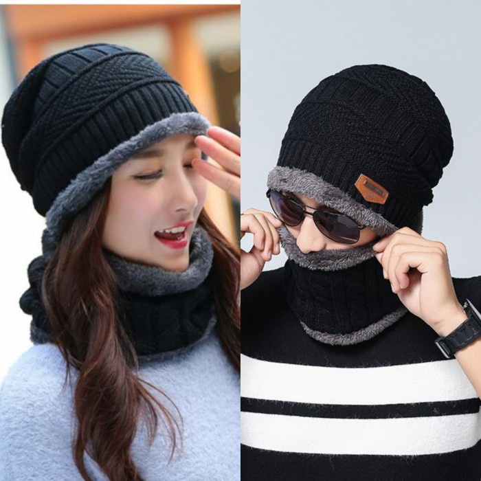 Jual Topi Topi Kupluk Dan Syal Rajut Import Pria Wanita Winter Hat ...