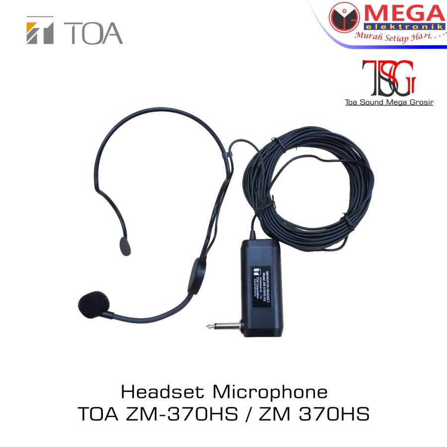 Jual TOA HEADSET MICROPHONE ZM-370HS TOA MIC HEADSET ZM 370HS ORIGINAL ...