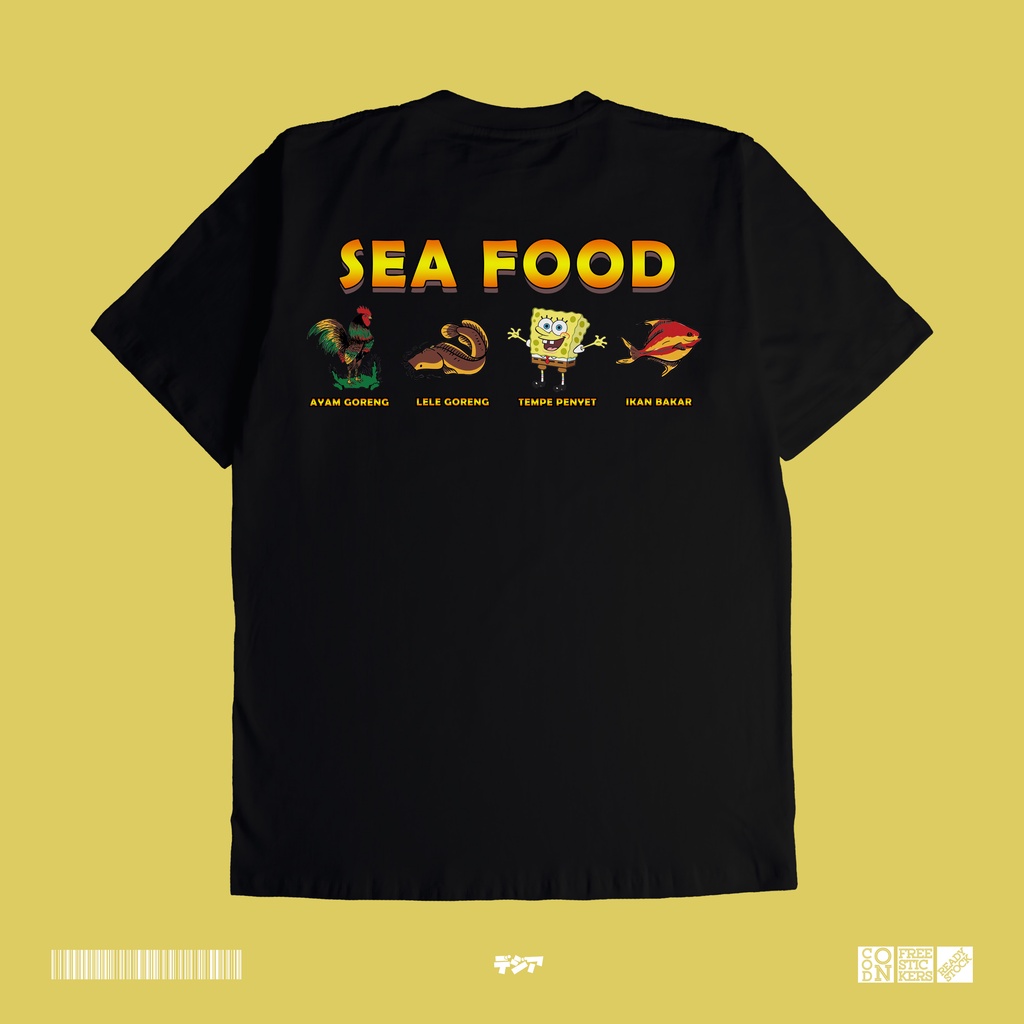 Jual SEA FOOOD Spongebob Tempe Penyet Spanduk Pecel Lele Meme Kaos ...