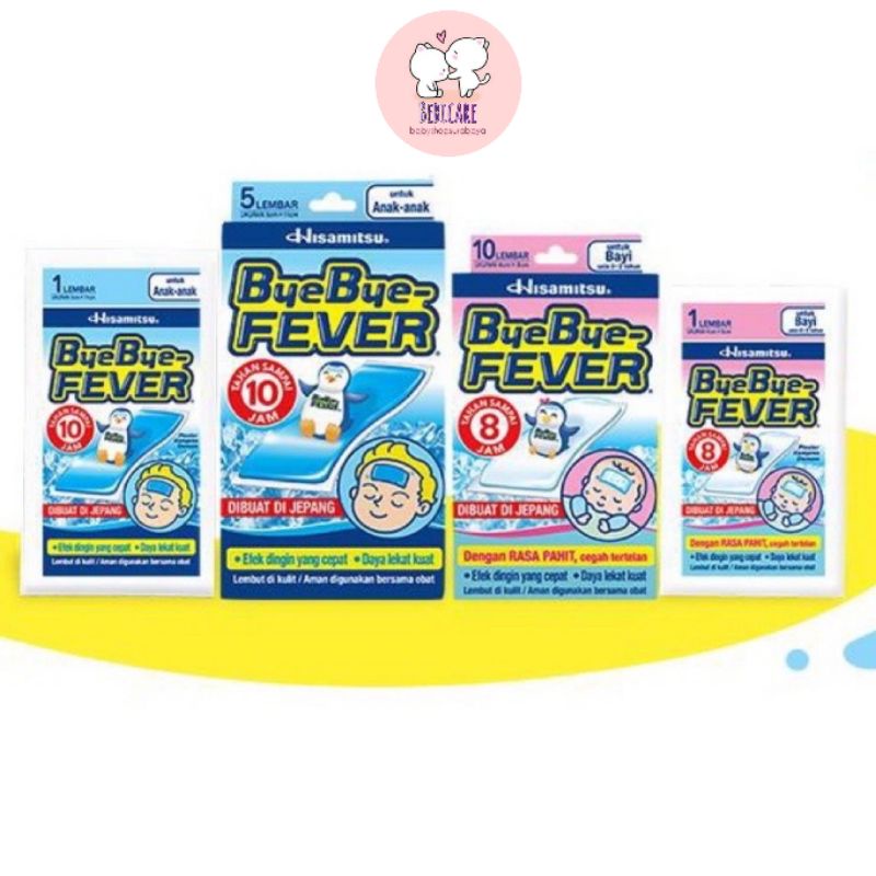 Jual Plester BYE BYE FEVER demam bayi/ anak - satuan/1 lembar ,plester ...