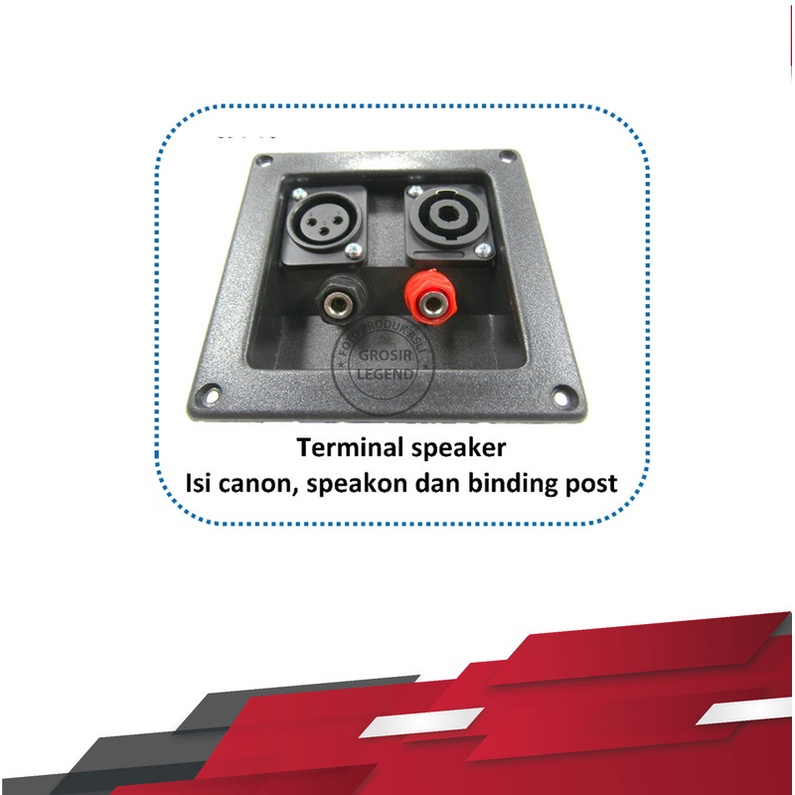 Jual Terminal speaker box kotak segi 2 pin cannon speakon | Shopee Indonesia