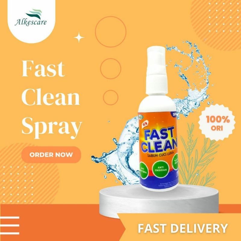 Jual Fastclean Spray Sabun Cuci Luka, Membunuh Kuman Bakteri dengan ...