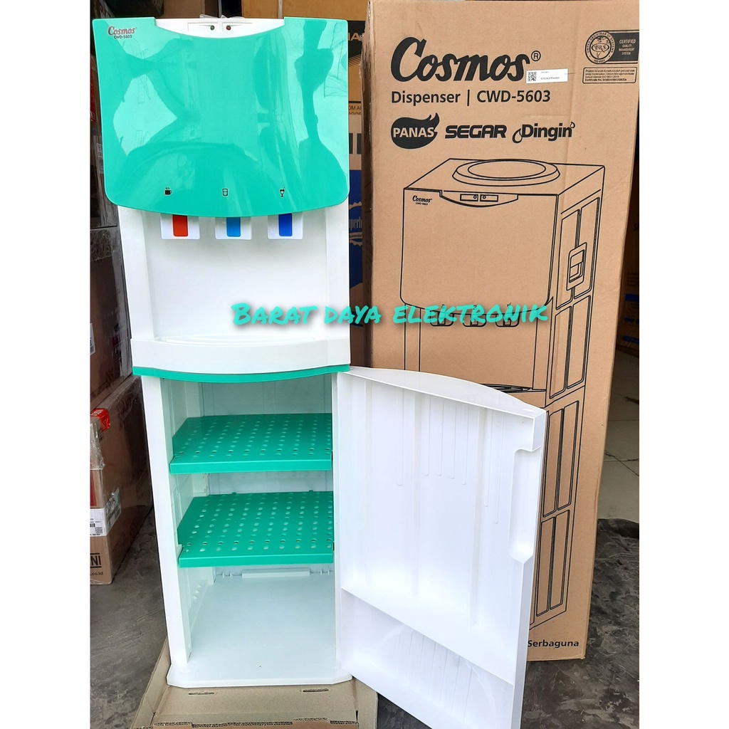 Jual Dispenser Tinggi Cosmos CWD 5603 Panas Normal Dingin 3 Kran ...