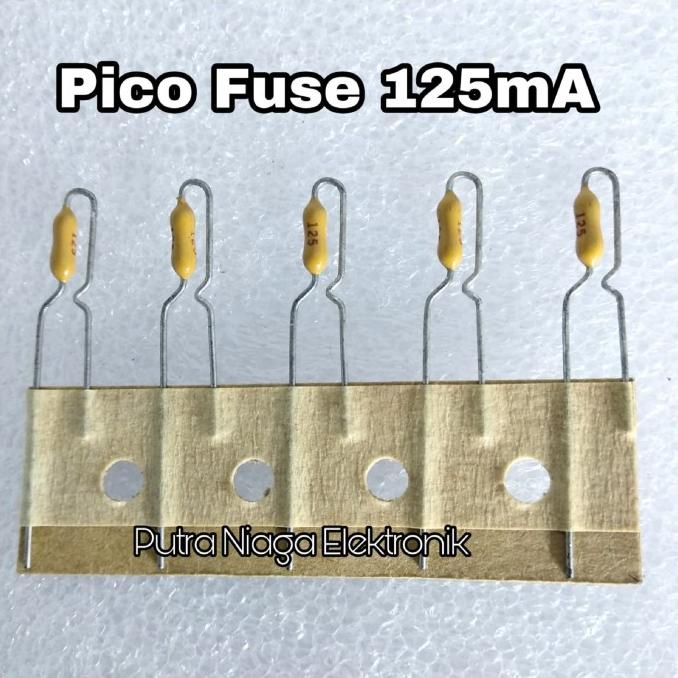 Jual Pico Fuse 125mA / Sikring Axial / Sekering Littlefuse fast acting ...