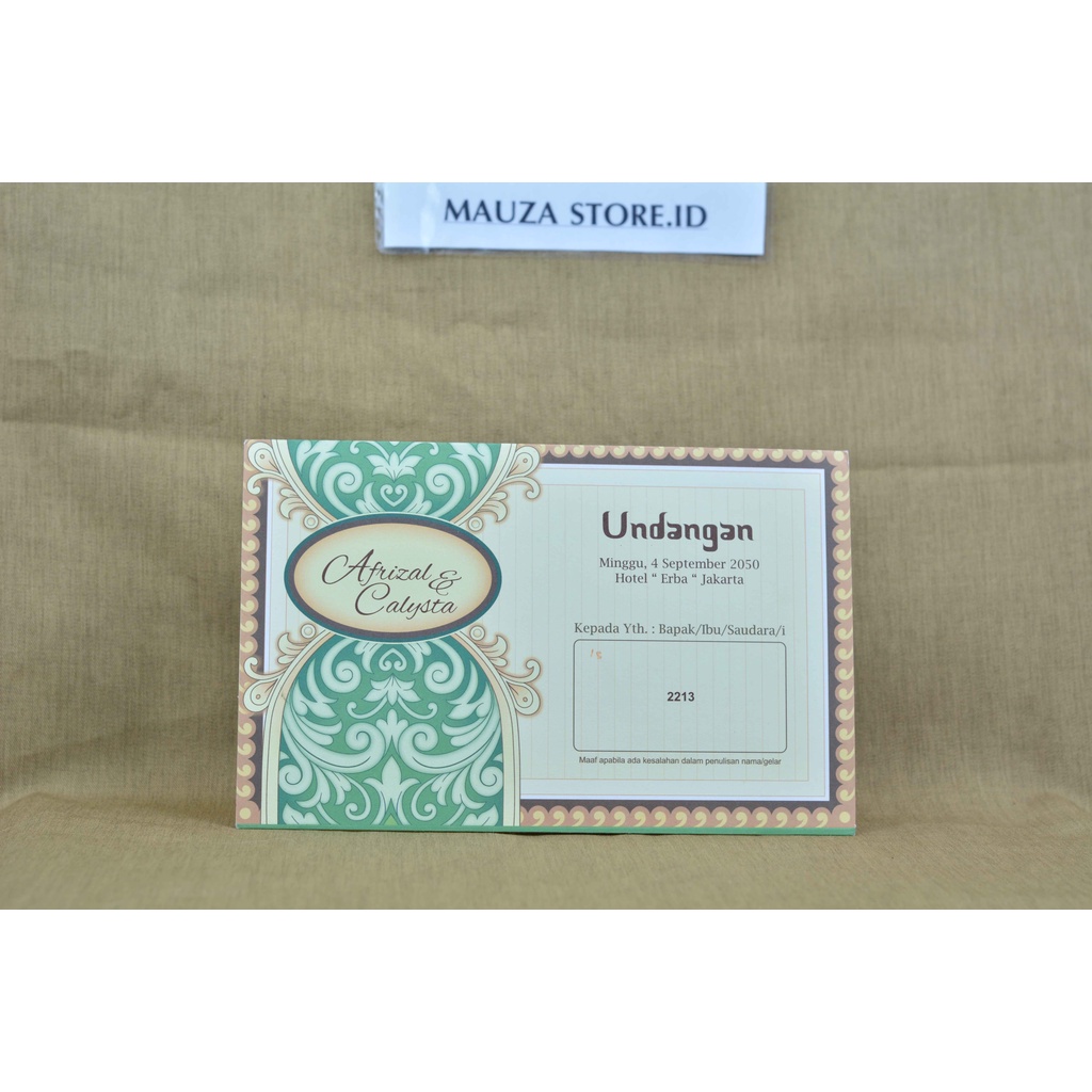 Jual CETAK UNDANGAN PERNIKAHA/KHITANAN ERBA 2213 MURAH ELEGAN MODERN ...