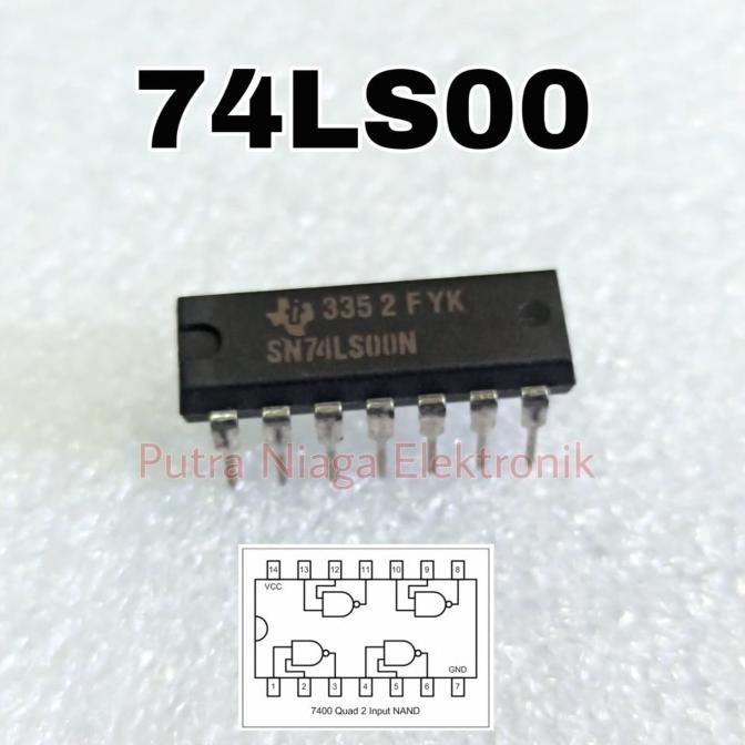 Jual ic TTL 7400 74LS00 Quad NAND Gate Logic High Quality putr4n14 Kualitas Baik | Shopee Indonesia