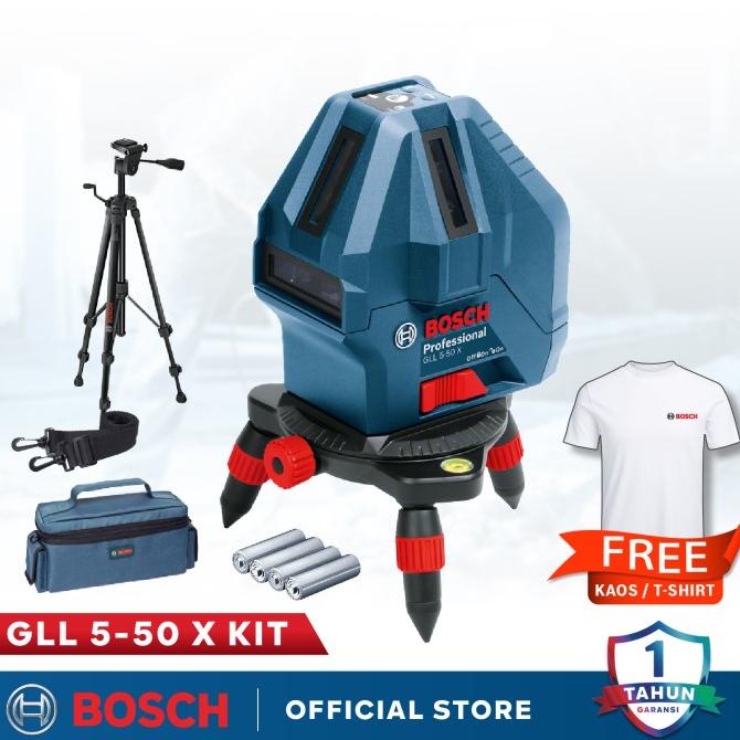 Jual GLL 5-50 X Kit + Tripod BT150 Set BOSCH Laser Garis Line Laser ...