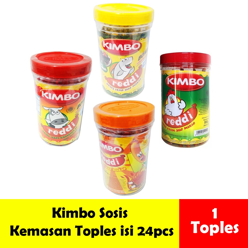 Jual sosis kimbo reddi Kemasan Toples rasa Ayam / Iga Bakar, sapi,ayam ...