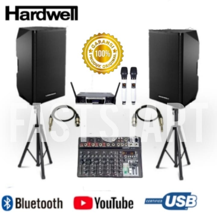 Jual Paket Audio Pro Sound System out in door HARDWELL Speaker Power ...