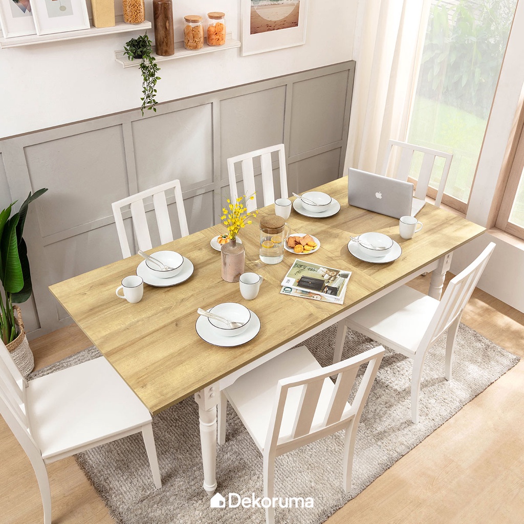 Jual Dekoruma KANOU Meja Makan Extendable - Dining Table | Shopee Indonesia