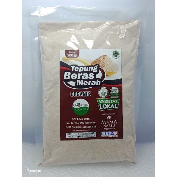 Jual Tepung Beras Merah Sehat Alami Mama Kamu Kemasan 500gr | Shopee ...