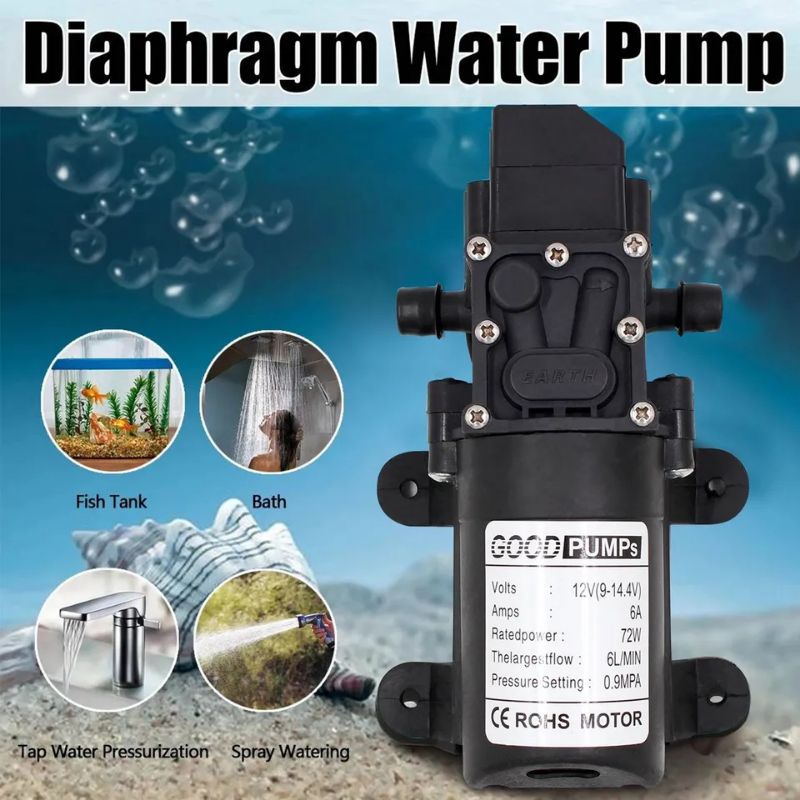 Jual pompa DC 12V 65W 72W 80W 100W high pressure pompa air misting ...
