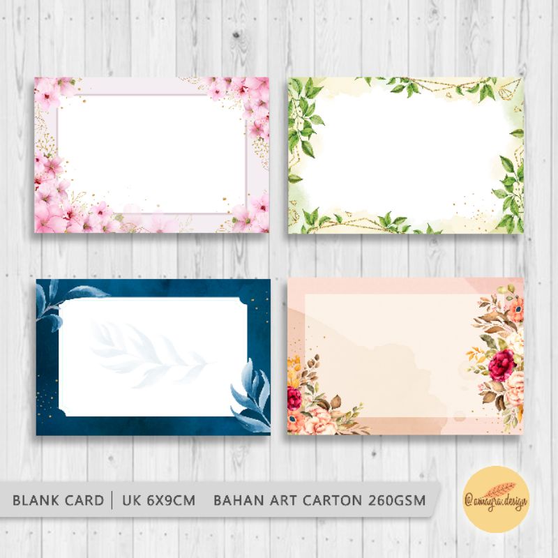 Jual Blank Card | Greeting Card | Gift Card | Kartu Ucapan Kosong ...
