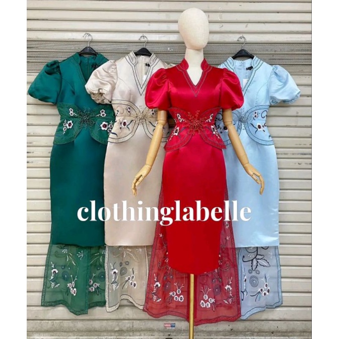 Jual cheongsam sangjit party dress | Shopee Indonesia