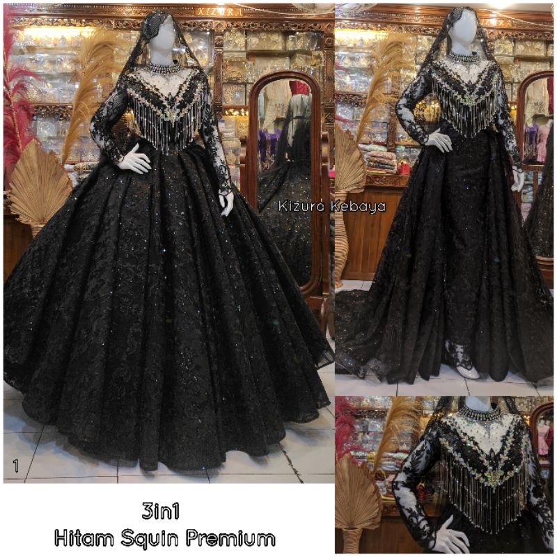 Jual Gaun Pengantin Slim Dress Pengantin Crinoline 3 in1 Gaun Dress ...