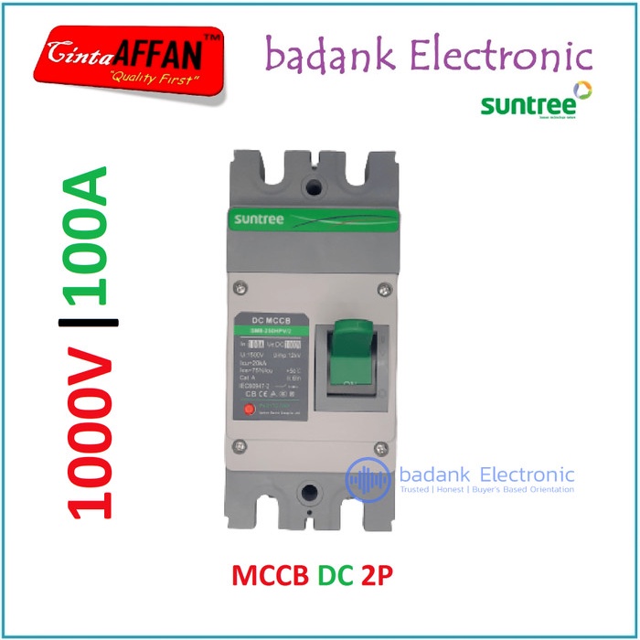 Jual MCCB DC 2P 100A 1000V - SUNTREE SM8-250HPV/2 Molded Case CB NAI27 | Shopee Indonesia